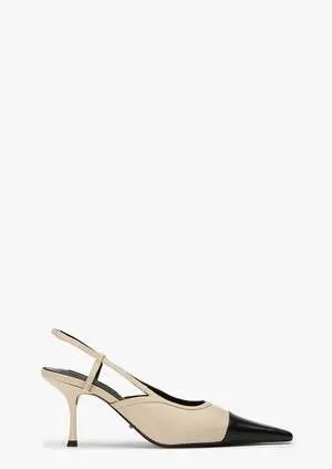 TONY BIANCO Donte Slingback Heel - Vanilla Nappa/black