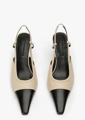 TONY BIANCO Donte Slingback Heel - Vanilla Nappa/black