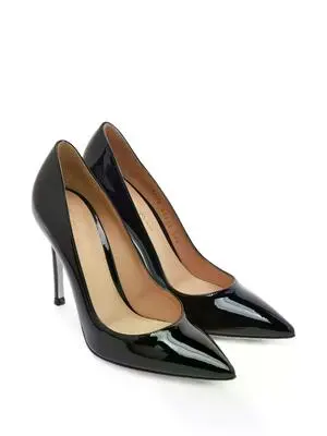GIANVITO ROSSI 105 Patent Leather Pumps - Black