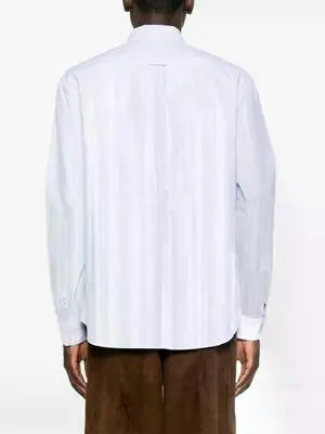 Lacoste Vertical-stripe Logo-patch Shirt