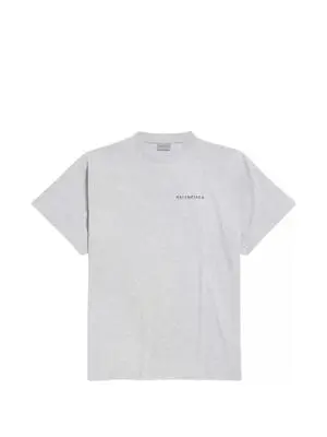 Balenciaga Back-gradient Oversized T-shirt In Light Heather