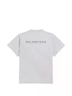 Balenciaga Back-gradient Oversized T-shirt In Light Heather