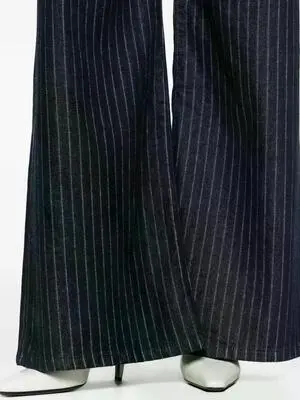 HOMAGE Pinstripe-pattern Wide-leg Jeans