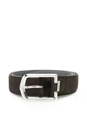 Corneliani Suede Logo-plaque Belt