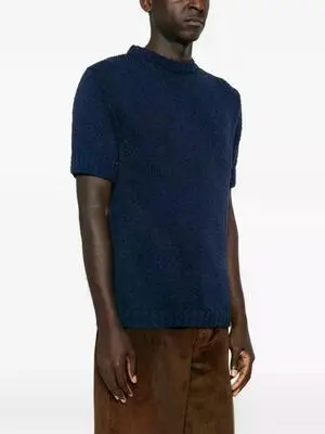 ARTE ANTWERP Logo-intarsia Short-sleeve Sweater