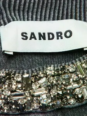 Sandro Geode Rhinestone Embellished Sweatshirt