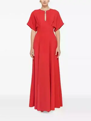 NISSA Crystal-details Maxi Dress - Red