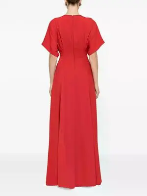 NISSA Crystal-details Maxi Dress - Red