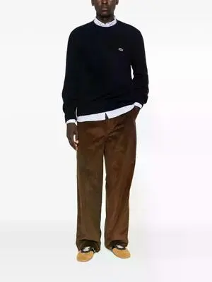 Lacoste Ribbed-knit Raglan-sleeve Sweater