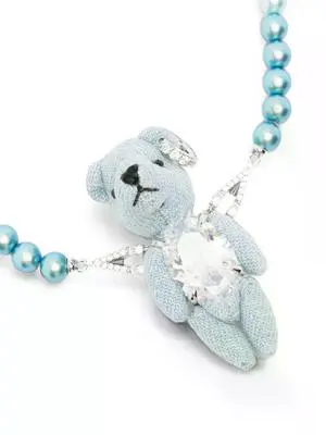 YVMIN Bear-pendant Beaded Necklace