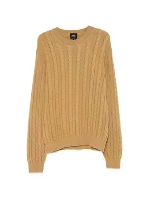A.p.c. Cable-knit Crew-neck Sweater - Neutrals