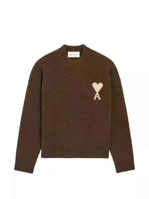 AMI Paris De Coeur Intarsia-knit Jumper