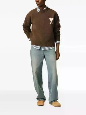 AMI Paris De Coeur Intarsia-knit Jumper