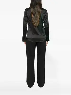 MAZZARELLI Pussy-bow Silk-satin Blouse