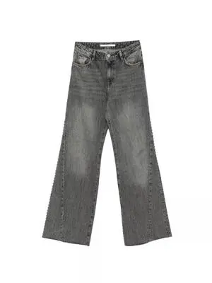 HOMAGE Stud-embellished Raw-cut Jeans