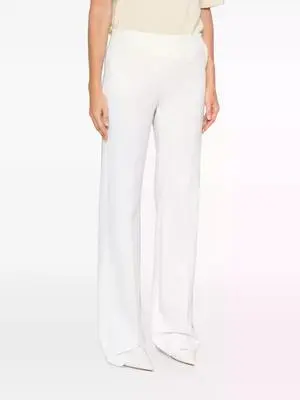 Max Mara Pressed-crease Trousers - White