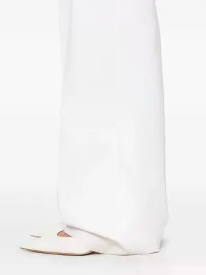 Max Mara Pressed-crease Trousers - White