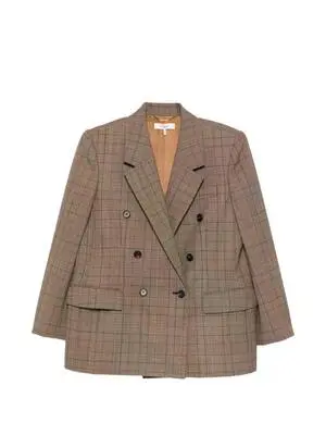 Chloé Check Double-breasted Jacket