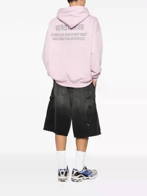 WRSTBHVR Logo-print Hooded Sweatshirt - Pink