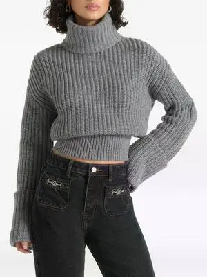 Manière De Voir Amaya Roll Neck Knit Jumper With Cuffs