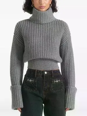 Manière De Voir Amaya Roll Neck Knit Jumper With Cuffs