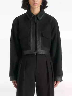Manière De Voir Denise Suede & Pebbled Leather Jacket