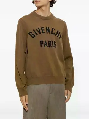 Givenchy Couture Seam Sweater In Knit With Paris Detail - Brown