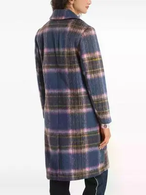 Desigual Check-pattern Notched-lapels Coat