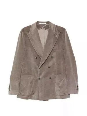 Tagliatore Giacca Double-breasted Corduroy Jacket - Grey