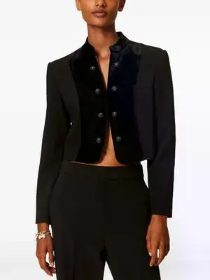 TWINSET Crêpe And Velvet Spencer Jacket