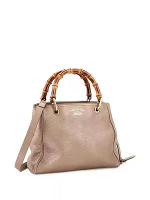 Gucci Bamboo Shopper Leather Small Tote Bag