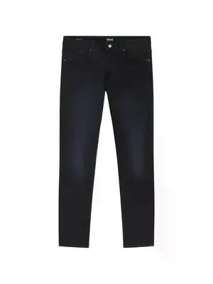 BOSS Delaware Slim-fit Jeans In Knitted Indigo Stretch Denim