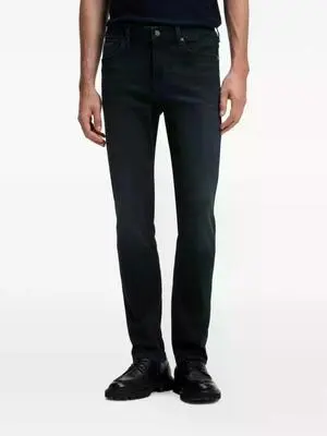 BOSS Delaware Slim-fit Jeans In Knitted Indigo Stretch Denim