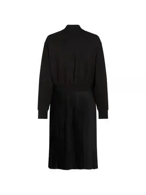 Karl Lagerfeld Pleated Zip-up Midi Dress