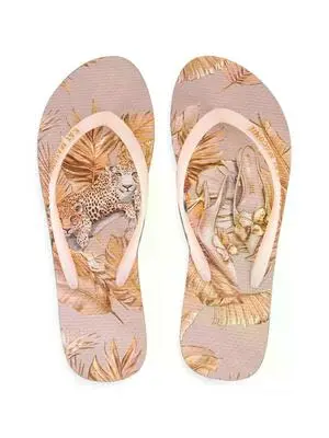 KAT MACONIE Sola Leopard-print Flip-flops