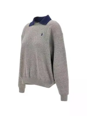 Polo Ralph Lauren Fleece Polo Collar Sweatshirt - Grey