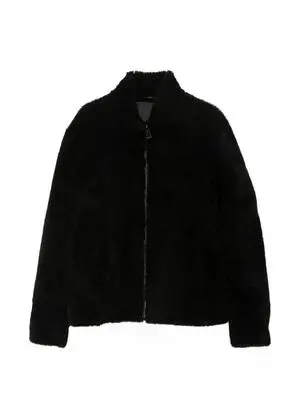 ERALDO High-neck Shearling Jacket - Black