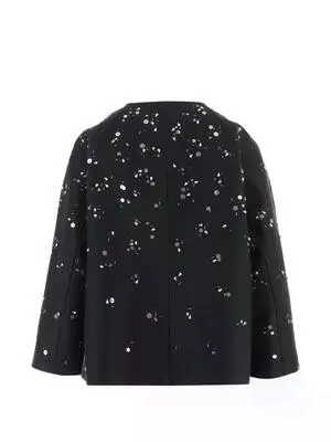 JIL SANDER Embellished Zip-up Wool Jacket