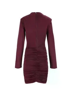 ROTATE BY BIRGER CHRISTENSEN Drapey Mini Dress Bordeaux