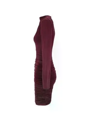 ROTATE BY BIRGER CHRISTENSEN Drapey Mini Dress Bordeaux