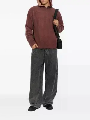 DIESEL® Double-dyed Hoodie In Wool-blend Knit