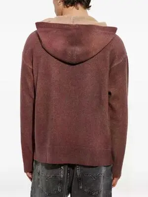 DIESEL® Double-dyed Hoodie In Wool-blend Knit