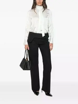 MAZZARELLI Pussy-bow Silk Blouse