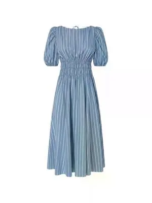 Pinko Striped Open-back Dress