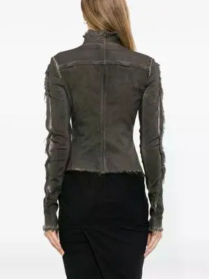 Rick Owens Frayed-edge Denim Jacket