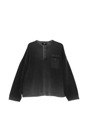 REPRESENT Waffle-knit Sweatshirt - Black