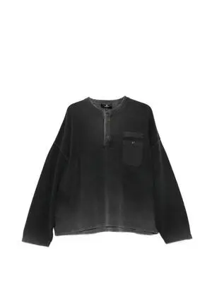 REPRESENT Waffle-knit Sweatshirt - Black