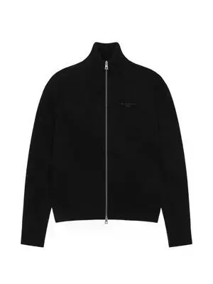 Givenchy Couture Seam Zipped Cardigan In Wool And Cashmere - Black
