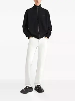 Givenchy Wool And Cashmere Couture Seam Zipped Cardigan - Black