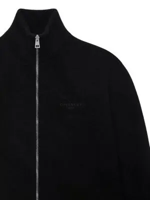 Givenchy Wool And Cashmere Couture Seam Zipped Cardigan - Black